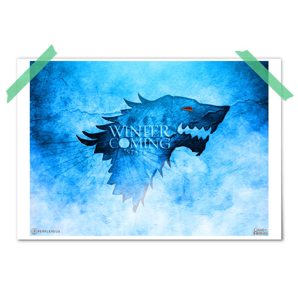 Game of Thrones: Winter is coming (Ice Version) Poster – Perplexeus
